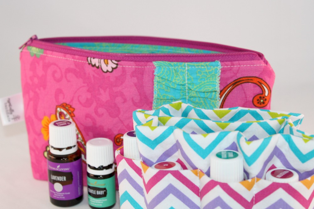 Essential Oil Pouch {AquaPaisley} - Essentially Handmade
