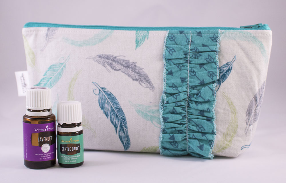 Essential Oil Pouch {Feathers} - Essentially Handmade