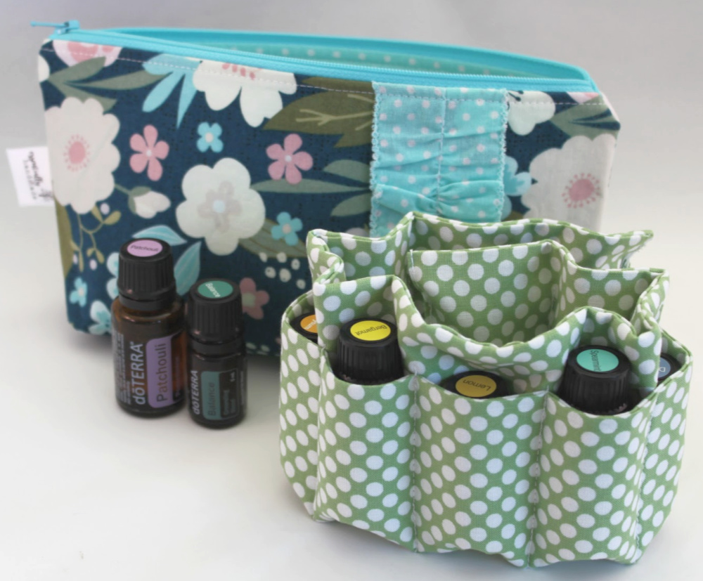 Essential Oil Pouch {Pale Garden} - Essentially Handmade